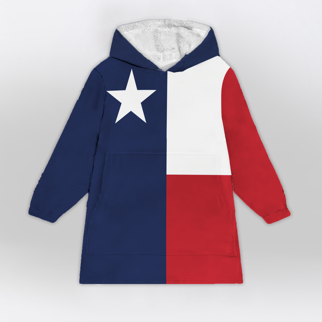 Texas Flag Blanket Hoodie | Snug Savvy
